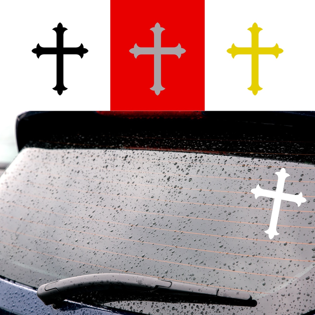 Cross Vinyl Decal for Cars, Windows, Water Bottles & Many Other Items ...