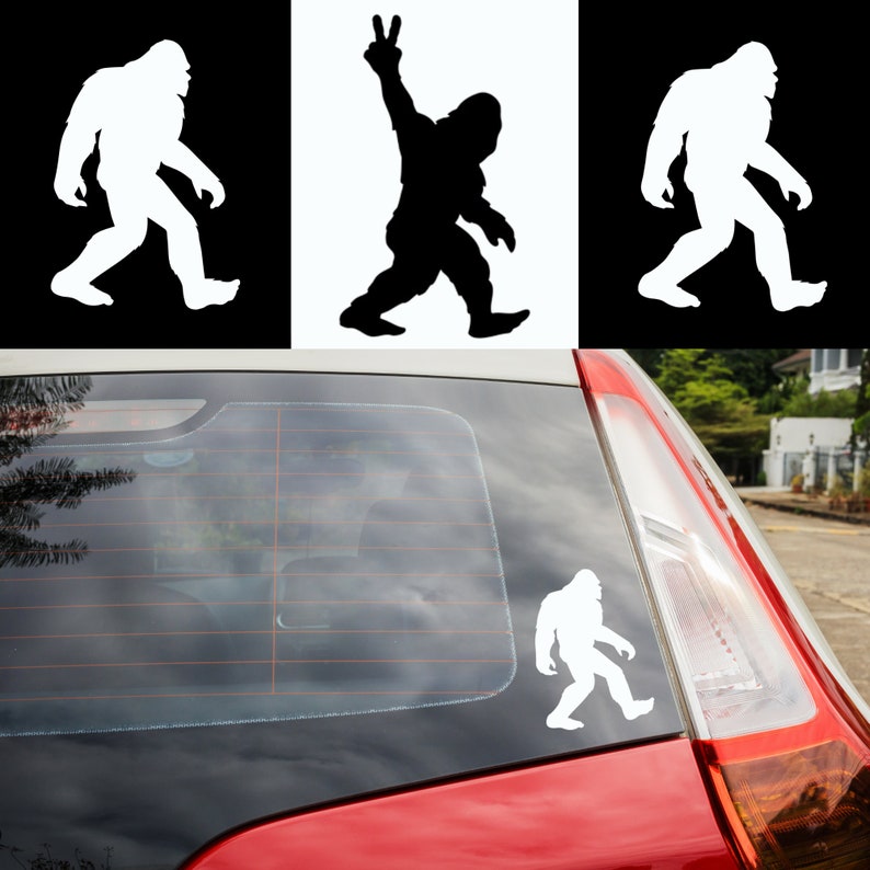 Bigfoot Vinyl Decals 2 Decals for Cars, Windows, Water Bottles & Many ...