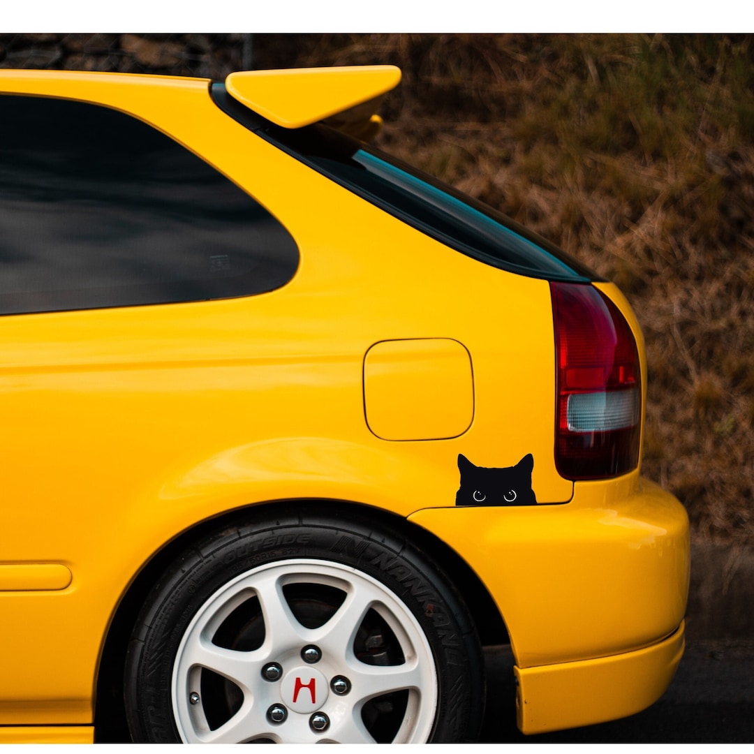 Black Cat Peeking Decal Vinyl Car Decal Window Decal Laptop Decal Vinyl ...