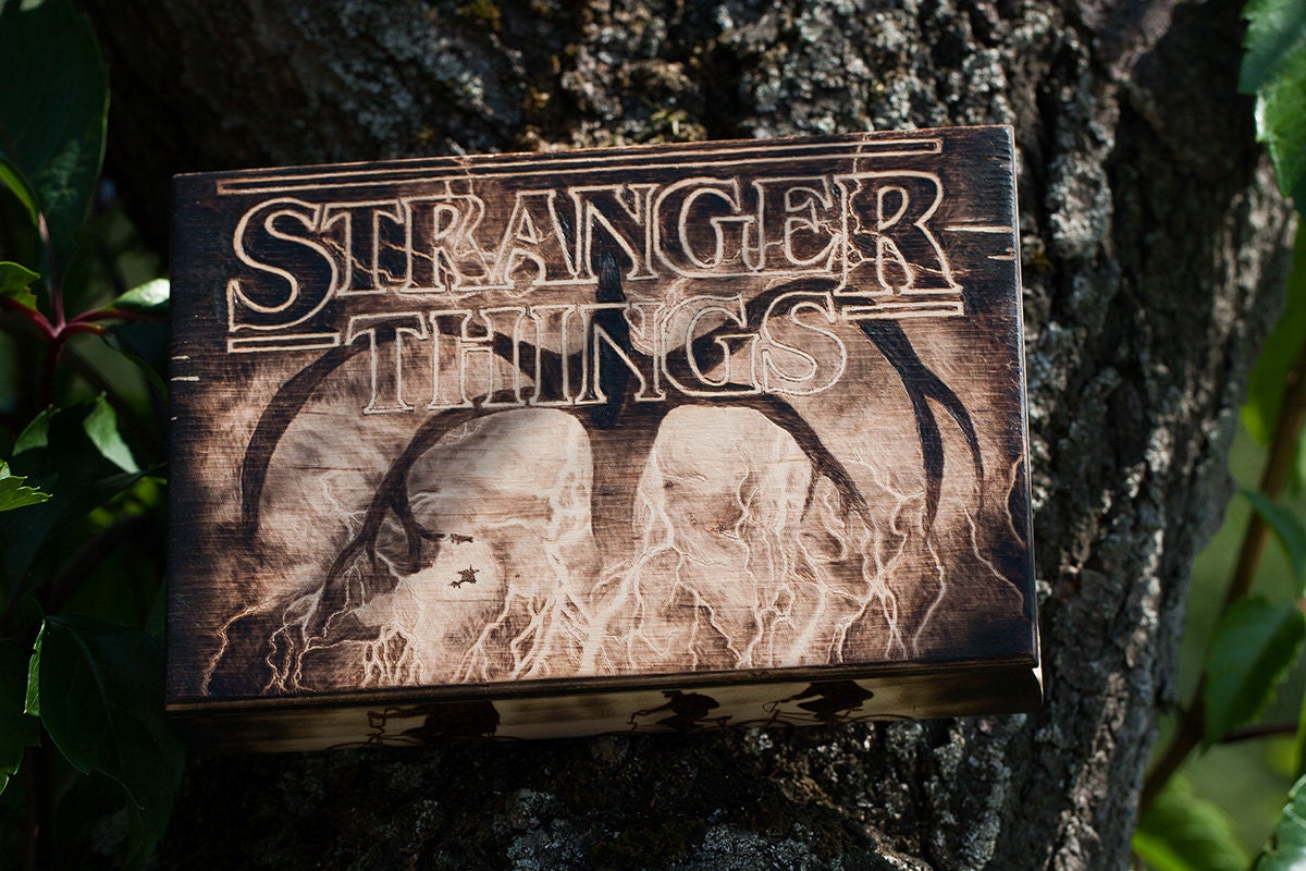 Woodburned Box for Stranger Things - Etsy