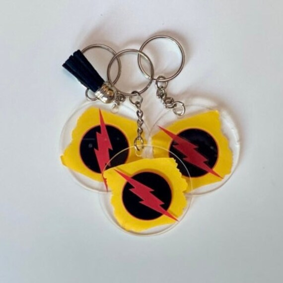 Reverse Flash Logo Keychain fanart Customized Logo Acrylic - Etsy