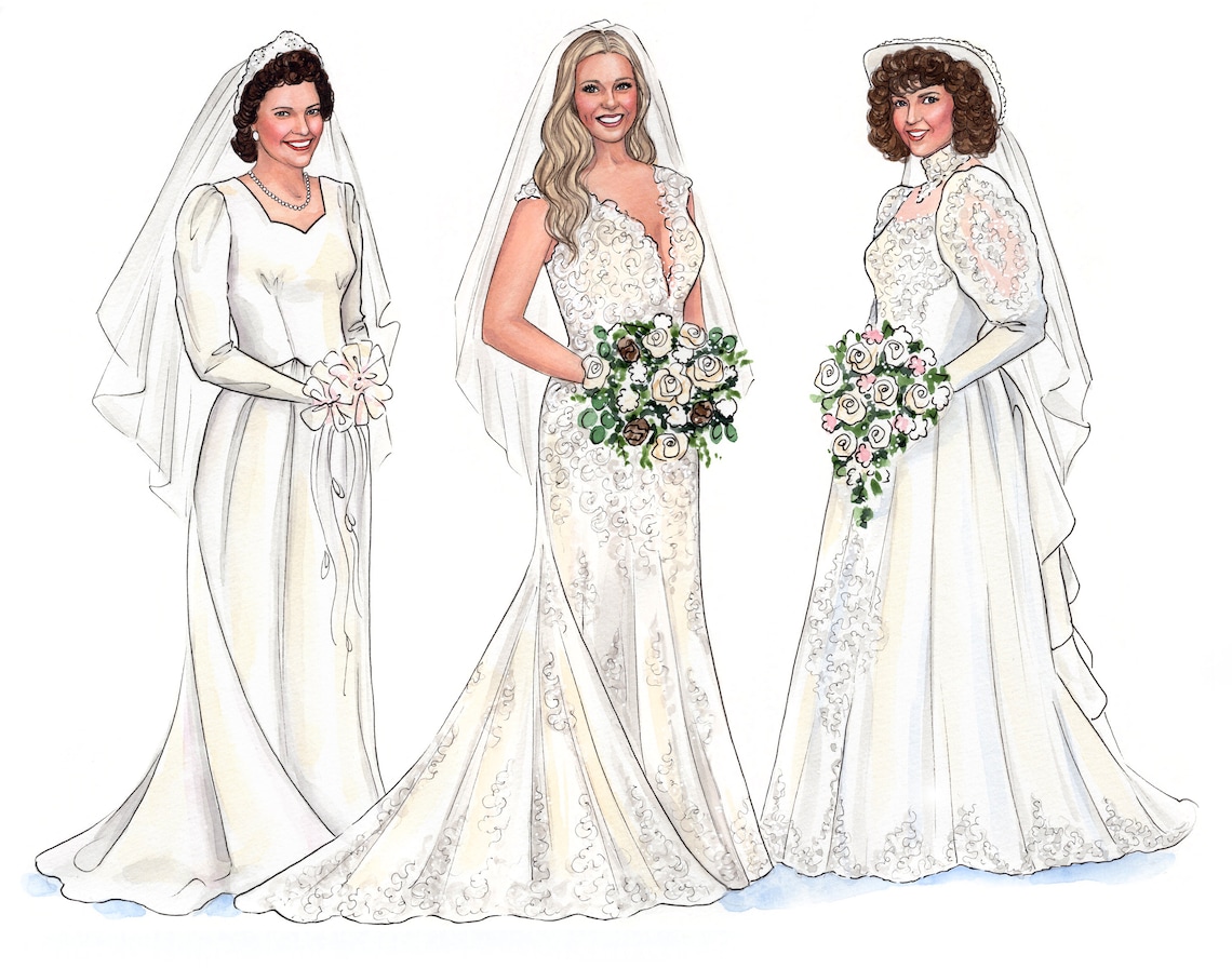 Generational Wedding Portrait. 3 Generations Wedding Portrait. - Etsy