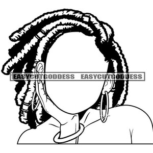 Woman Head Locs Dreads Dreadlocks Braids Hairstyle Faceless No Face ...