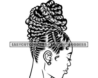 Updo Hairstyle Svg - Etsy