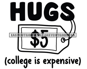 Hug 5 Dollar Svg - Etsy