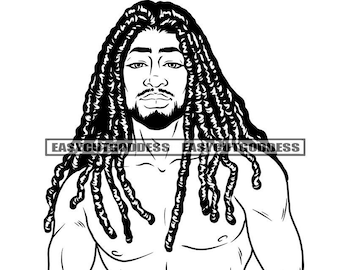 Bearded Black Man Dreadlocks Locs Hair Head Band Wrap Sunglasses ...
