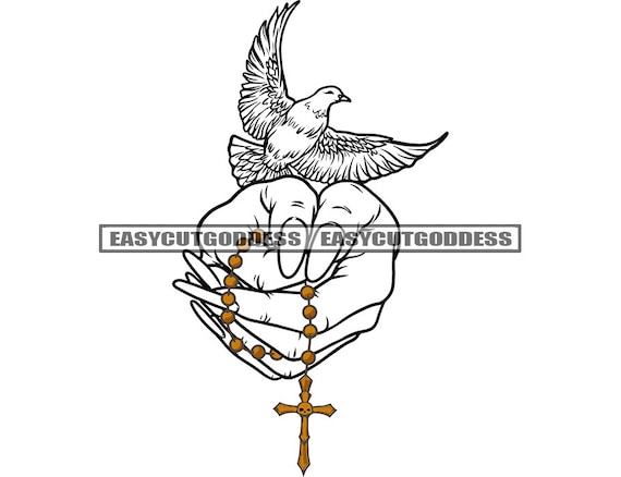Female Prayers Hands Holding Rosary Beets Cross Praying God - Etsy