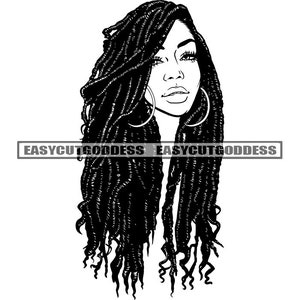 Melanin Beautiful Woman Long Locs Dreadlocks Hairstyle Black African ...