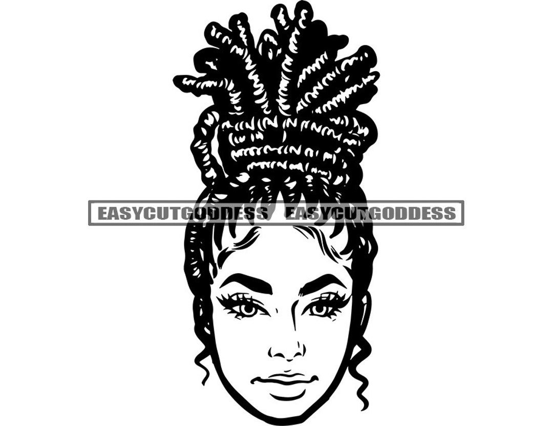 Beautiful Melanin Woman Face Portrait Closed up African American Lady ...