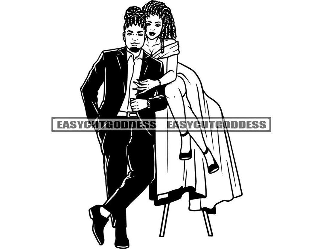 African Pretty Couple Dreadlocks Hairstyle Elegance Classy - Etsy
