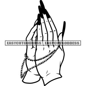 Female Arms Praying Prayers Hands Together Pray Lord Long Nails Woman ...