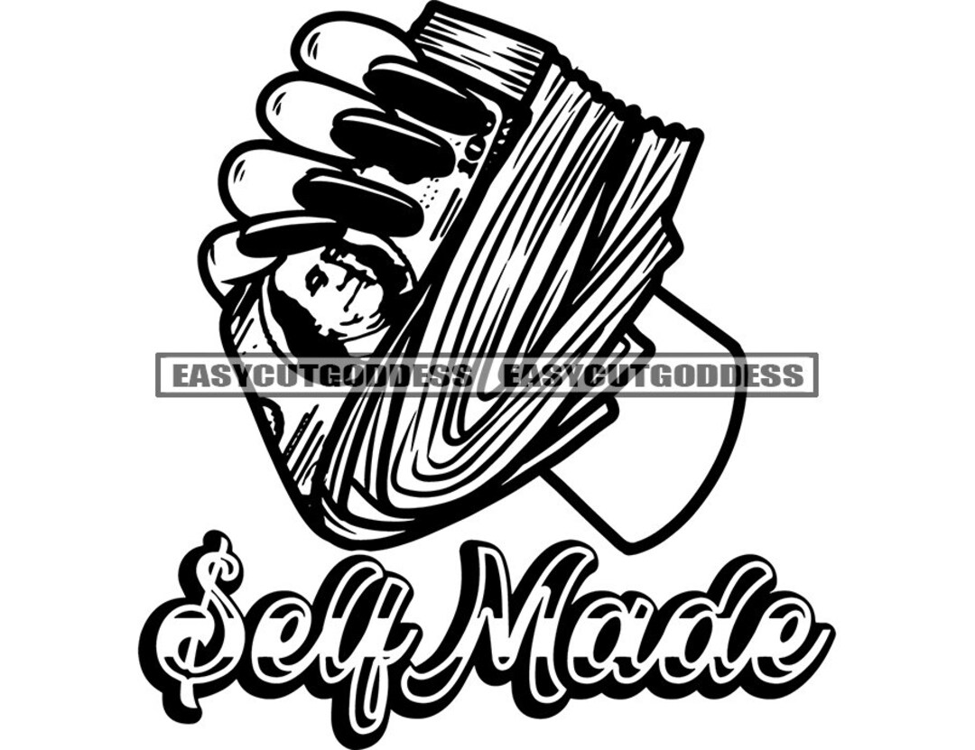 Self-made Woman Hands Holding Big Stack Money Cash 100 Dollar Bill ...