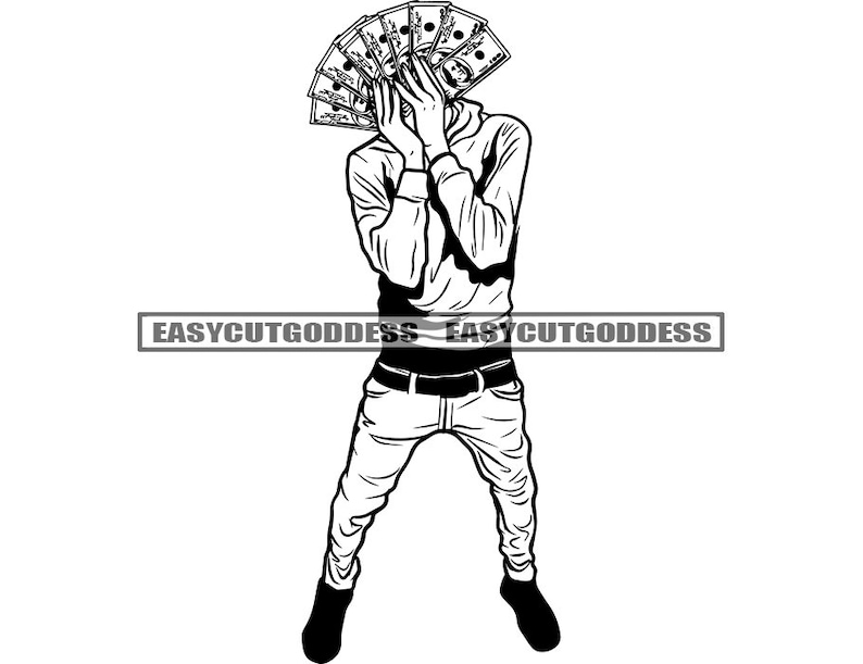 Hustler Man Bragging Showing off Money Spread Thing Body Bank Dope Boy ...