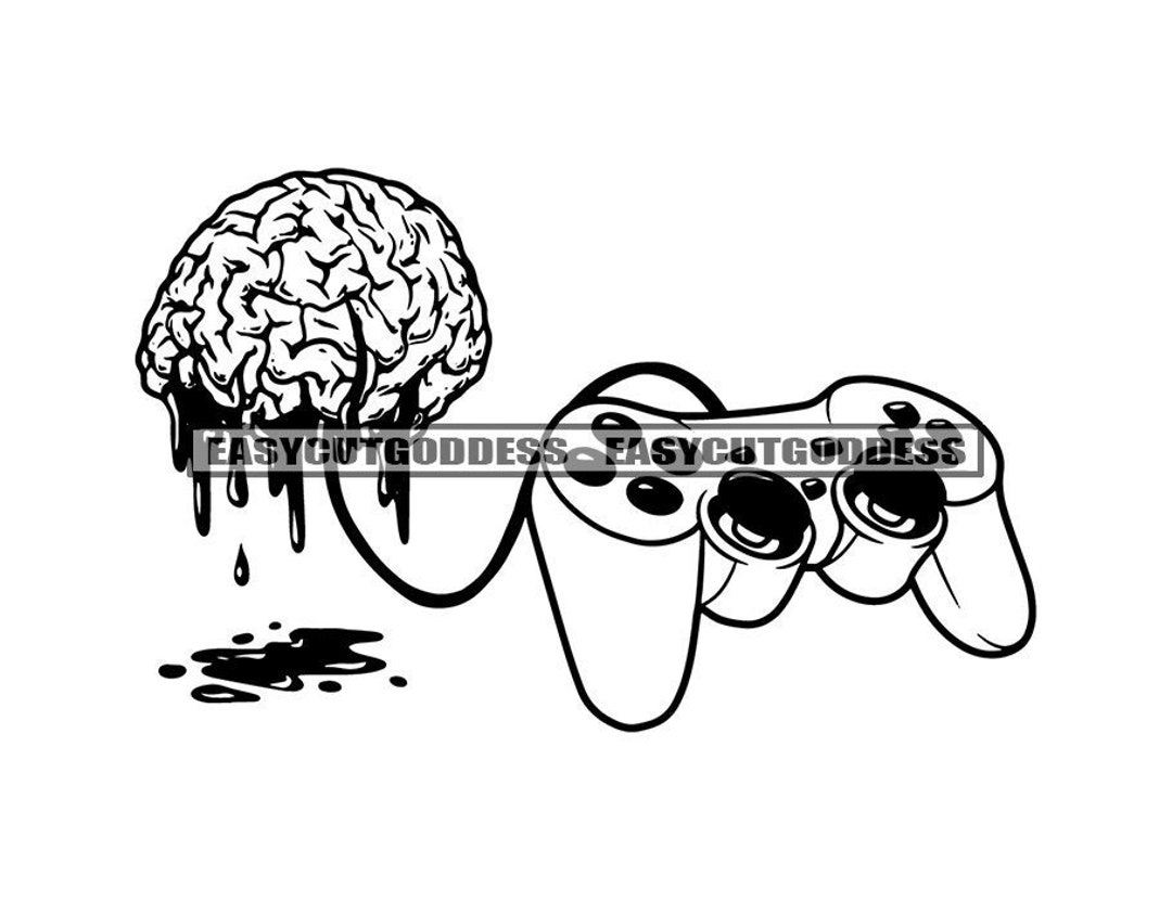 Brain Dripping Blood Bleeding Connected Remote Control Video Game ...