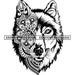Wolf Animal Half Face Tattoo Ink Art Wildlife Nature Predator Wild ...