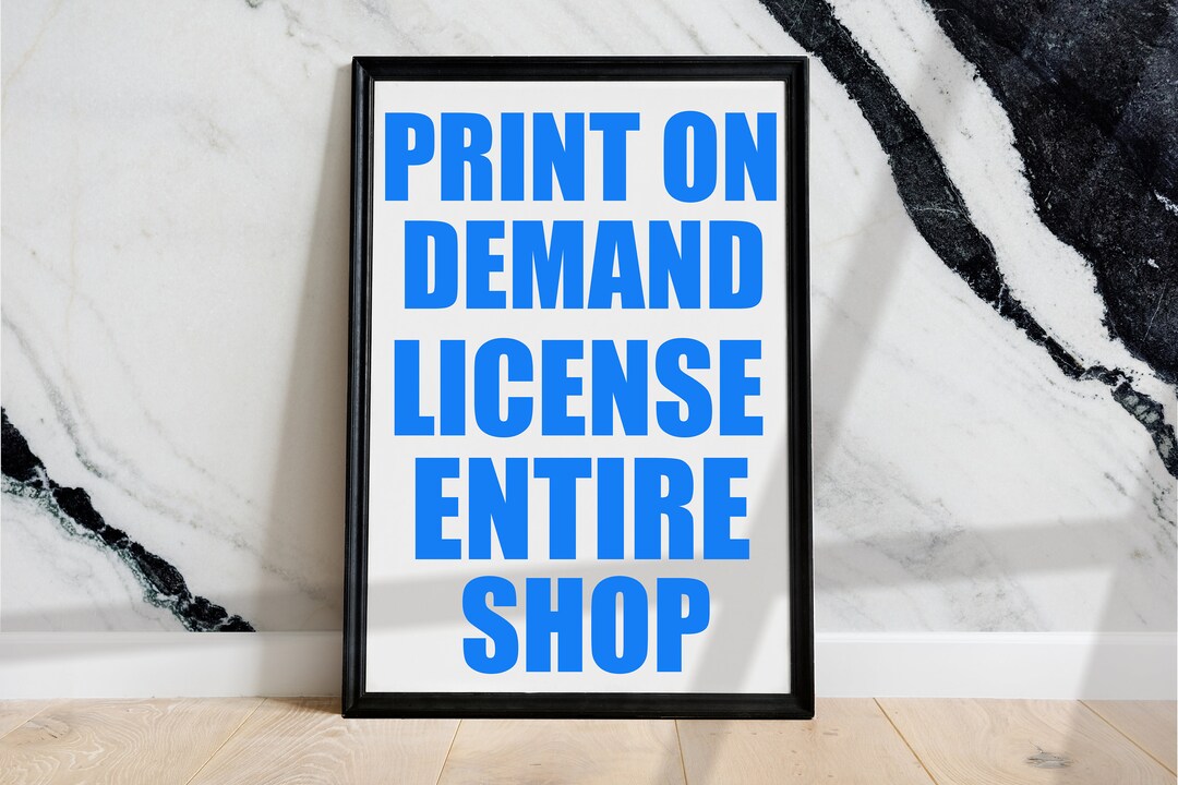 Extended Commercial License for the Entire Shop Only for POD Print on ...