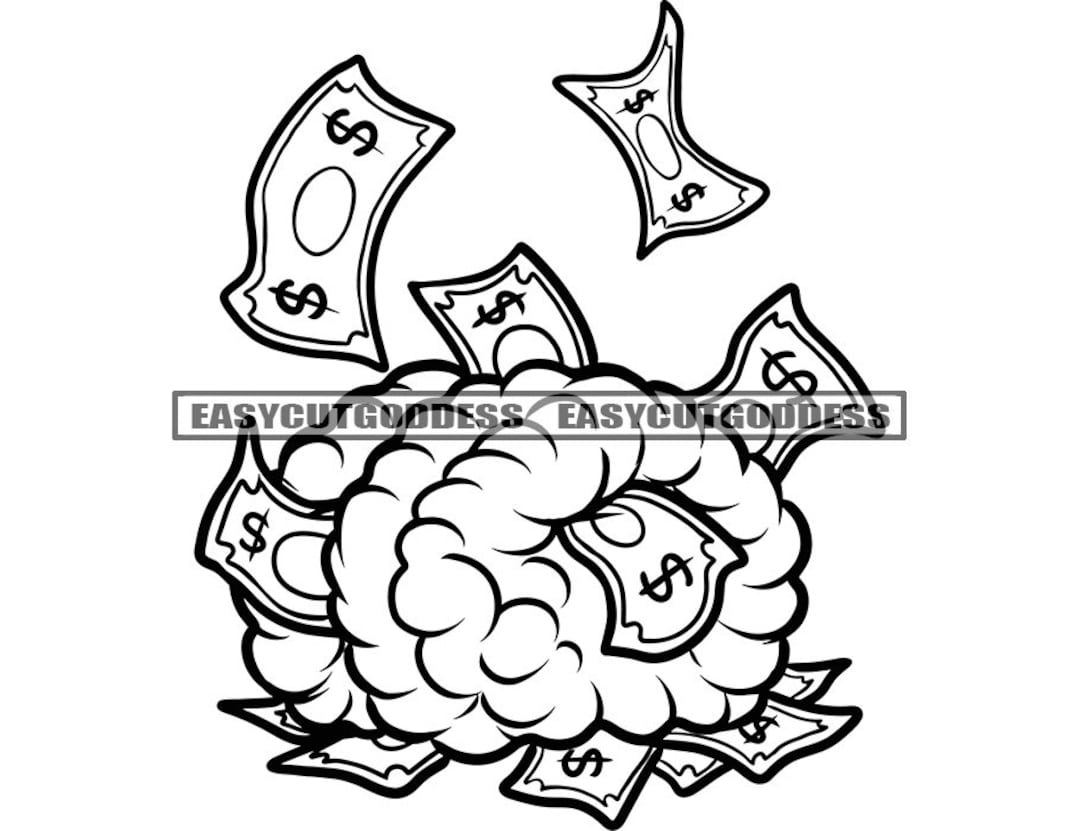 Human Brain Hustler Cerebro Mind Money Dollar Cash Swag Grind Grinding ...