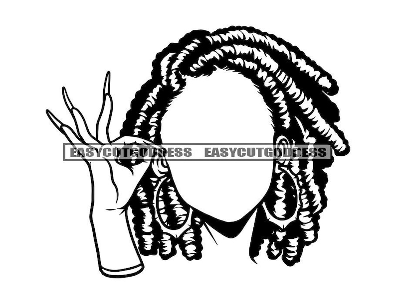 Melanin Woman Portrait Faceless No Face Dreads Locs Dreadlocks - Etsy