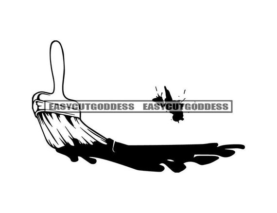 Paintbrush Paint Splash Business Maintenace House Handyman - Etsy