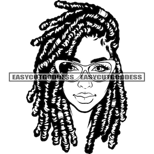 Beautiful Woman Closed up Locs Dreads Dreadlocks Hair Glasses Female ...