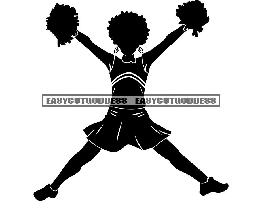 Straddle Position Cheerleading Clipart