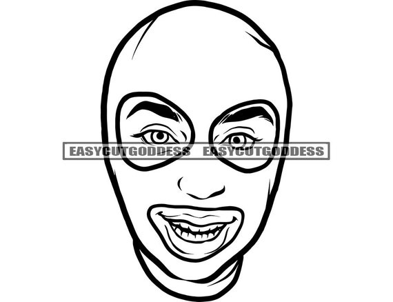 Gangster Man Ski Mask Portrait Burglar Masked Hooded Street - Etsy