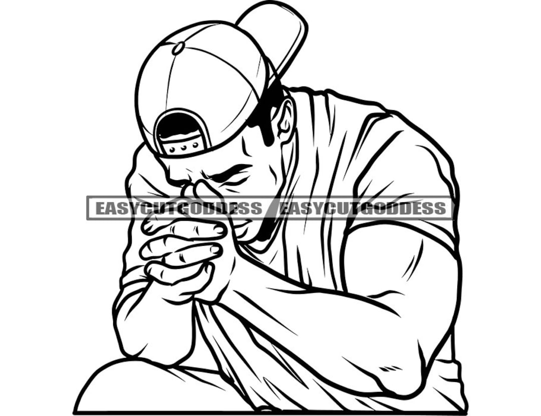 Man Praying God Prayers Pray Lord Strong Masculine Manly African ...