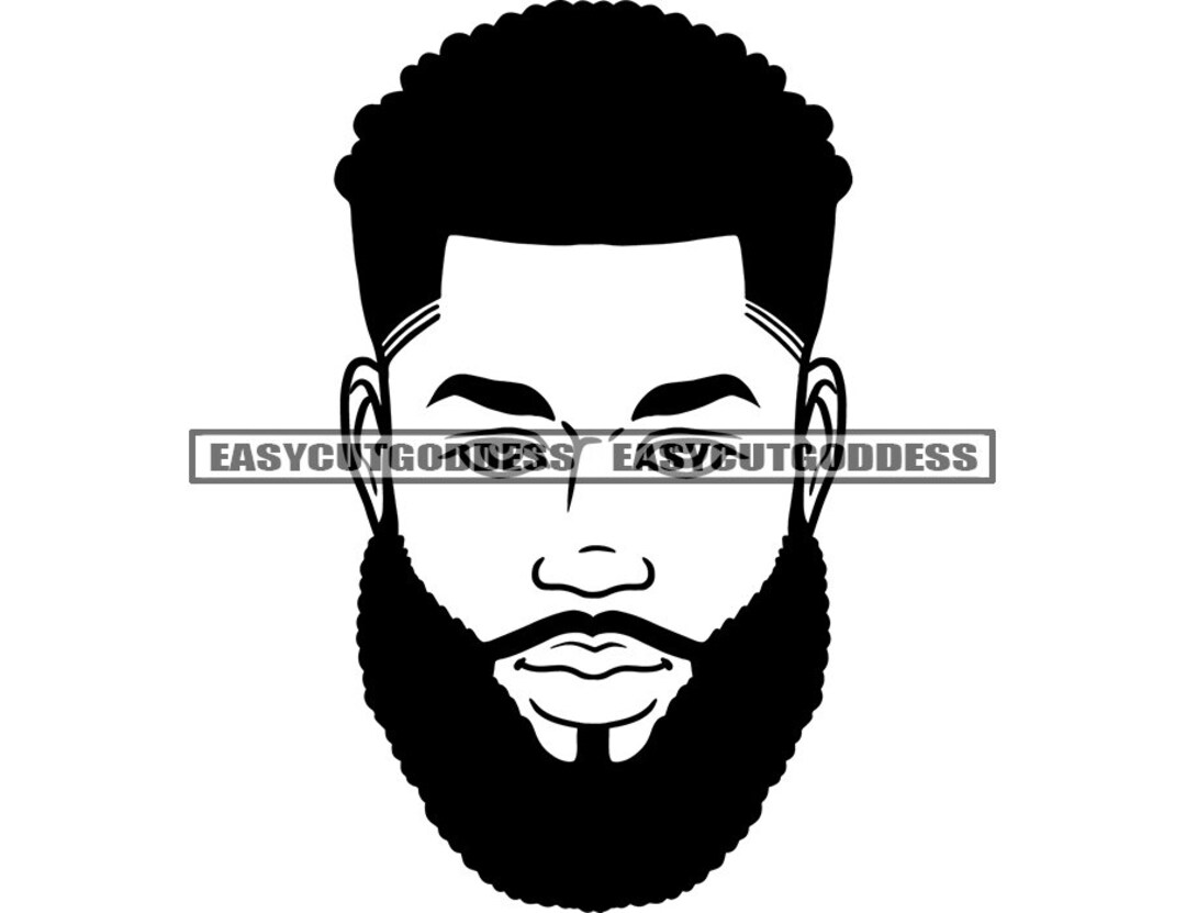 African Black Man Portrait Closed up Bearded Beard Mustache Male ...