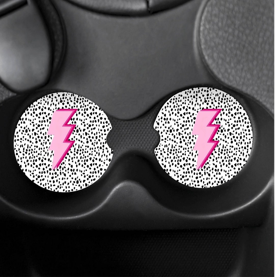 Lightning Bolt Car Coaster Car Cup Coaster Car Accessories - Etsy