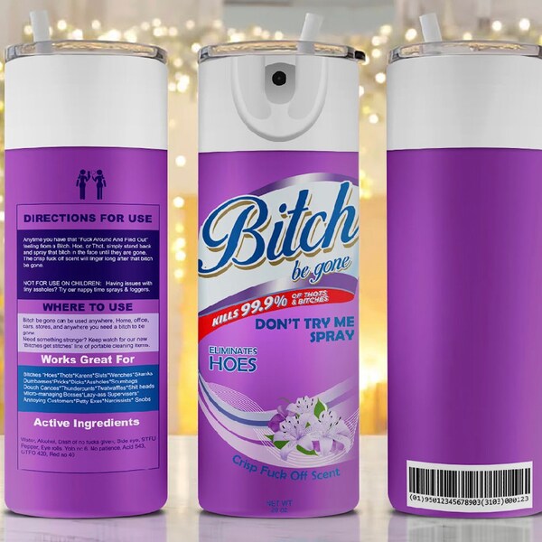 Bitch Be Gone Water Bottle - Etsy