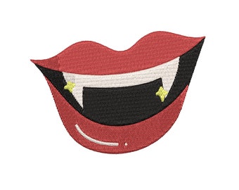 Vampire Teeth Fangs Applique and Embroidery Design File 4x4 5x7 6x10 - Etsy