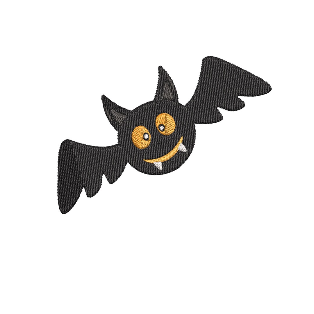 Halloween Bat Embroidery File - Etsy