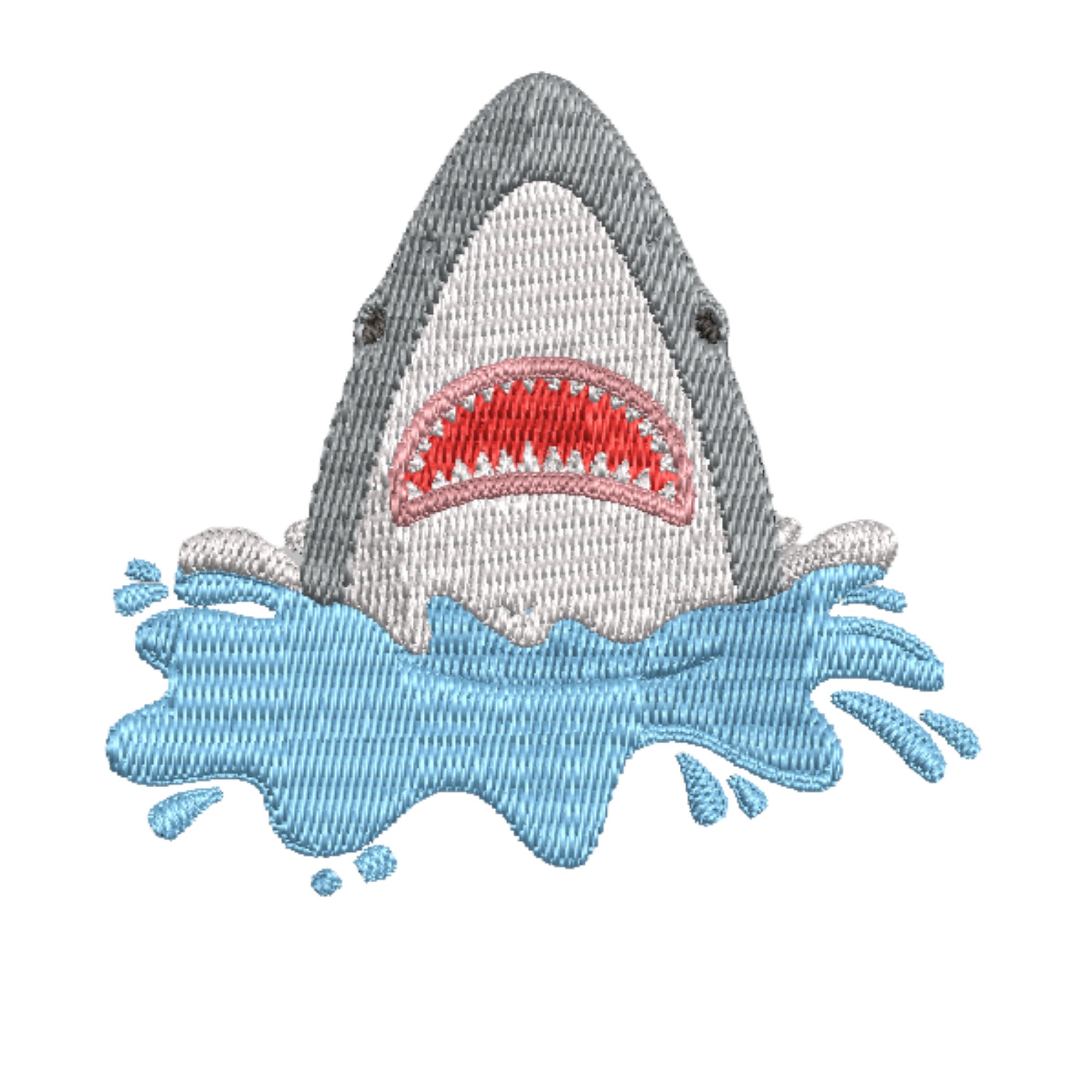Shark Embroidery File - Etsy