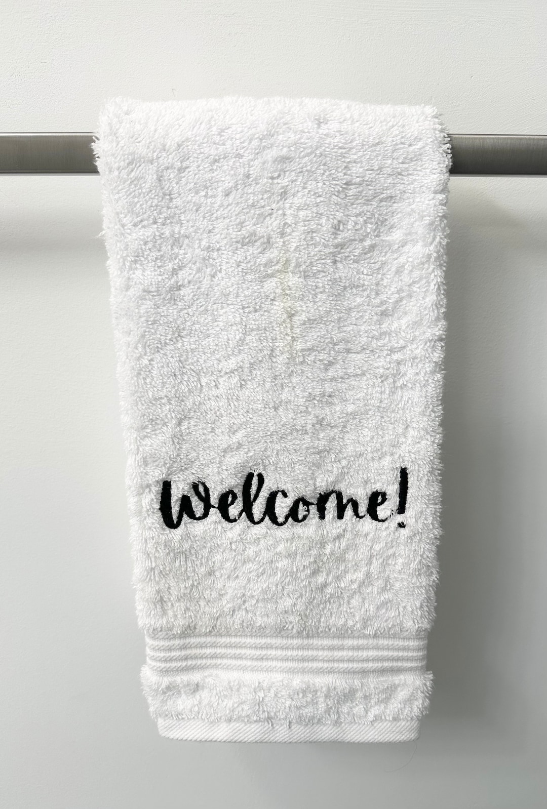 Welcome Plush Hand Towel / Summer Hand Towel / Cute Bathroom Décor ...