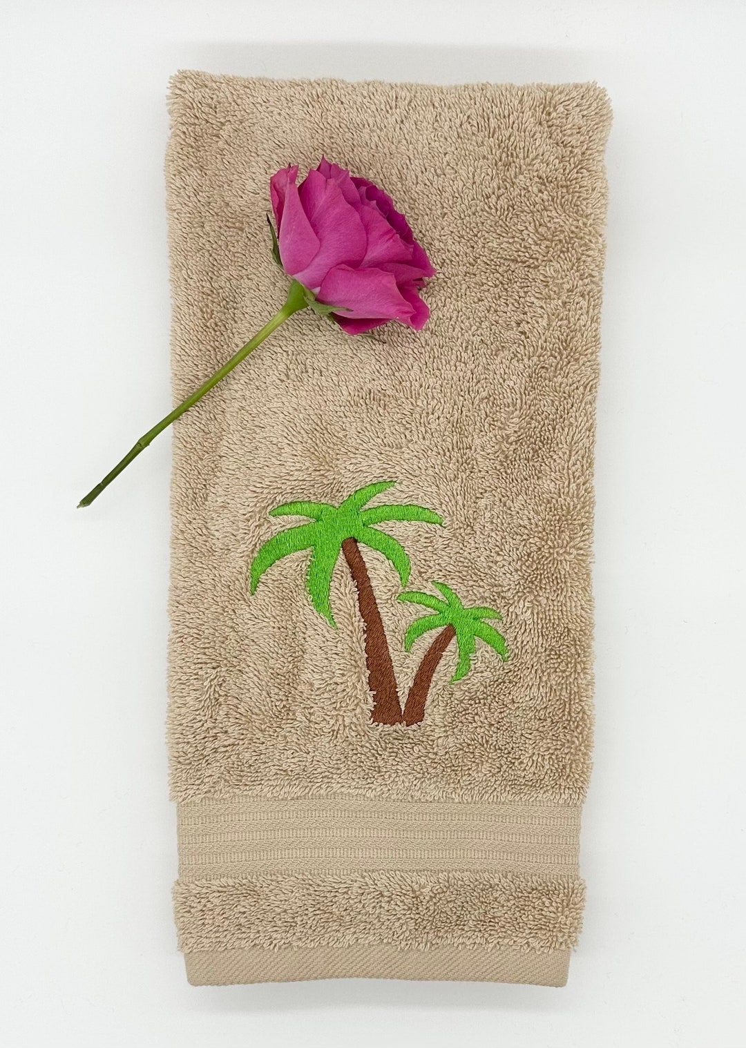 Palm Tree Plush Hand Towel / Summer Hand Towels / Summer - Etsy