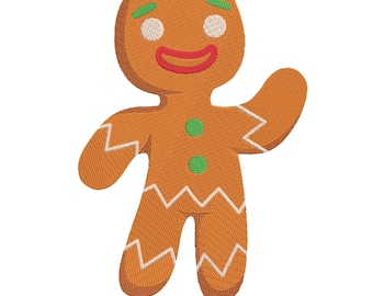 Gingerbread Man Embroidery Design. Mini Gingerbread Man. Christmas ...
