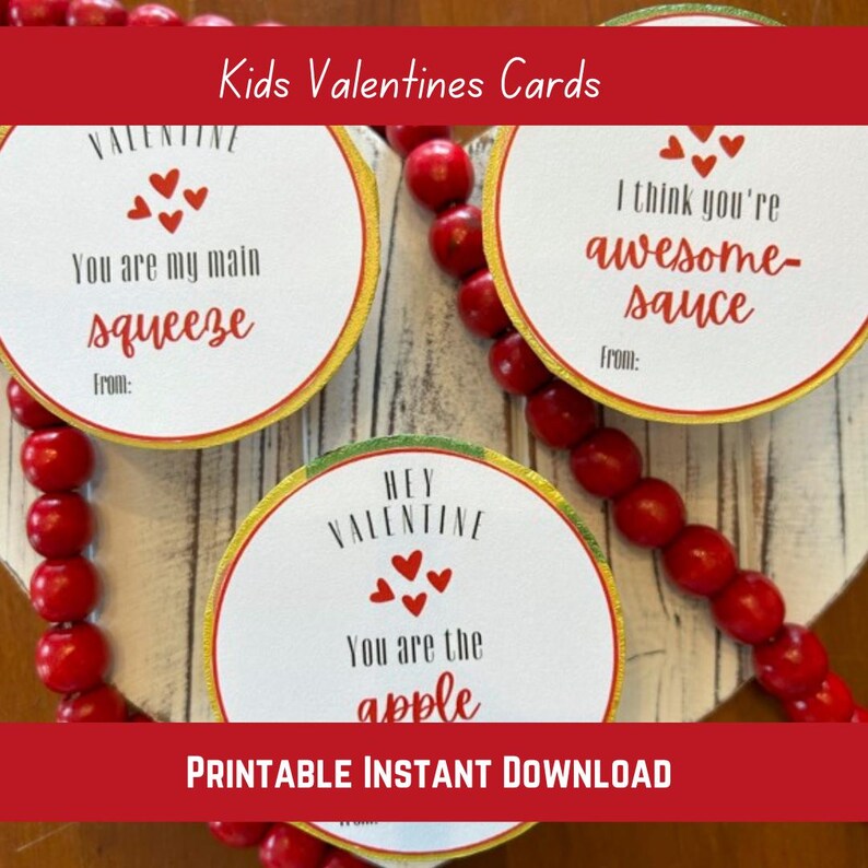 Printable Apple Sauce Valentine - Etsy