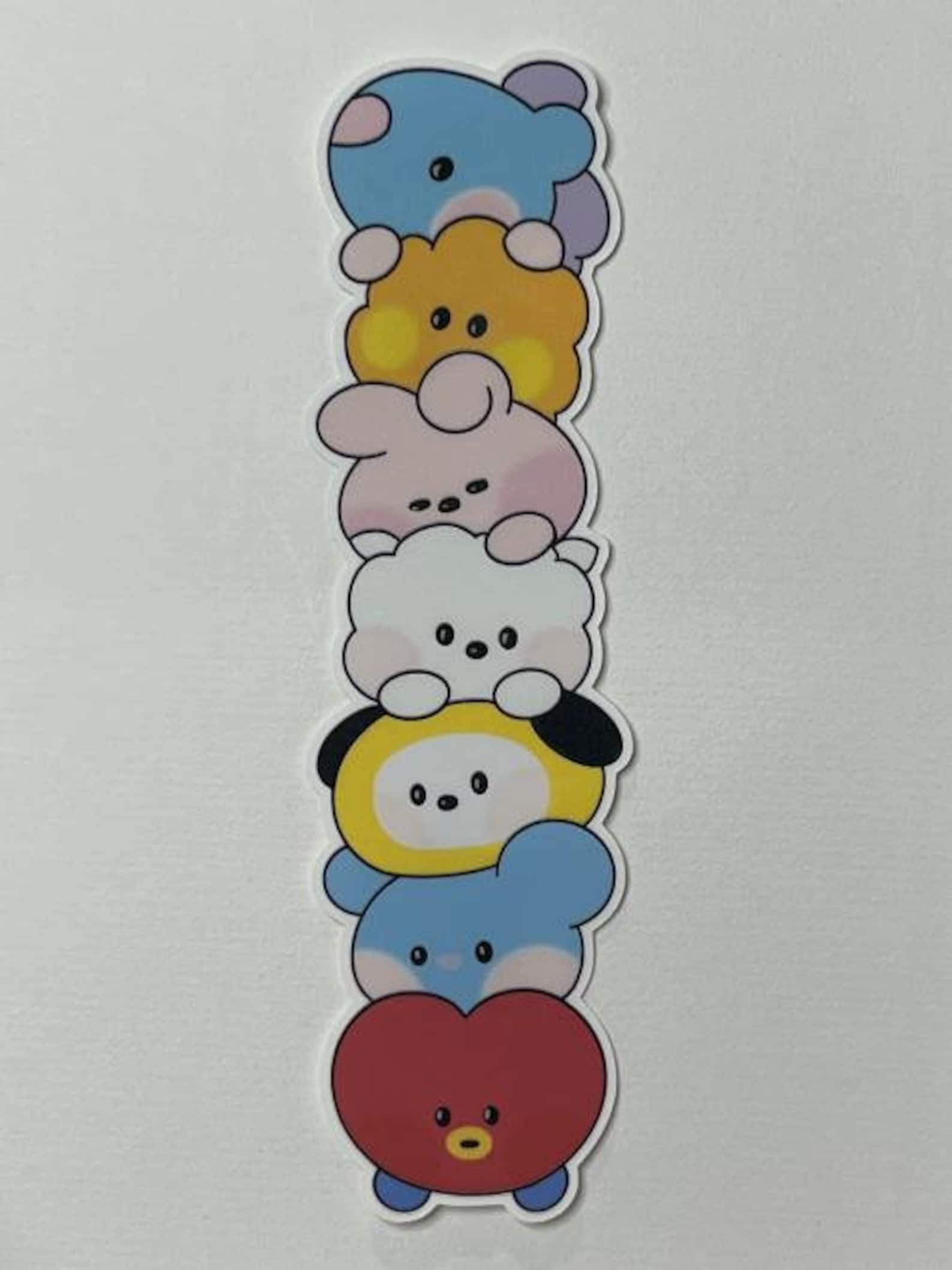 BTS BT21 Heads Vinyl Sticker - Etsy