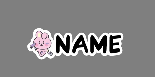 BTS' BT21 MINI Nametag Vinyl Sticker - Etsy