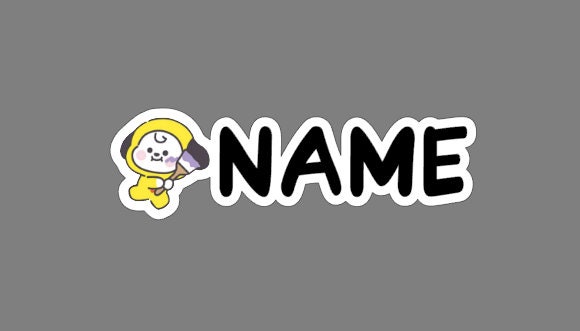 BTS' BT21 MINI Nametag Vinyl Sticker - Etsy