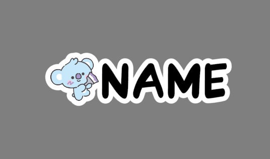 BTS' BT21 MINI Nametag Vinyl Sticker - Etsy