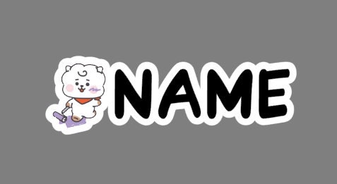 BTS' BT21 MINI Nametag Vinyl Sticker - Etsy