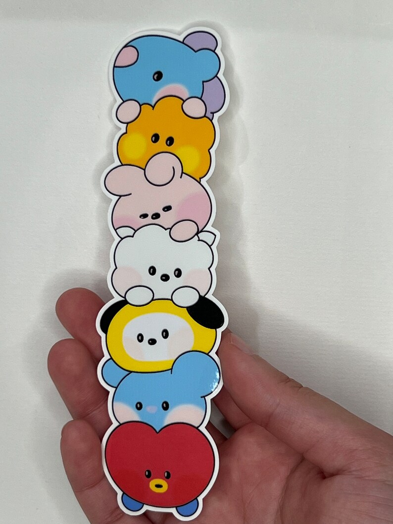 BTS BT21 Heads Vinyl Sticker - Etsy