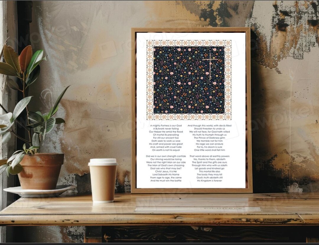 Hymn Printable_a Mighty Fortress - Etsy Australia
