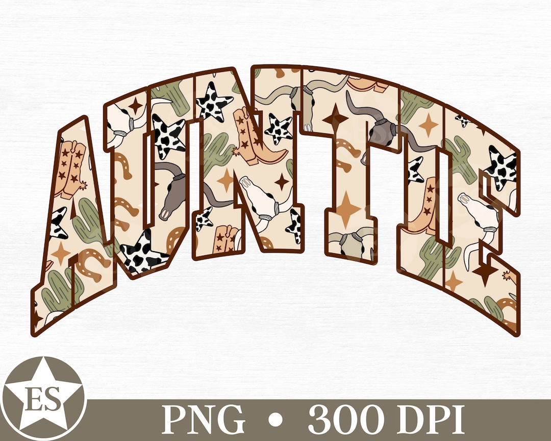 Western Auntie PNG | Auntie Western Png Aunt Png Sublimation Pattern ...