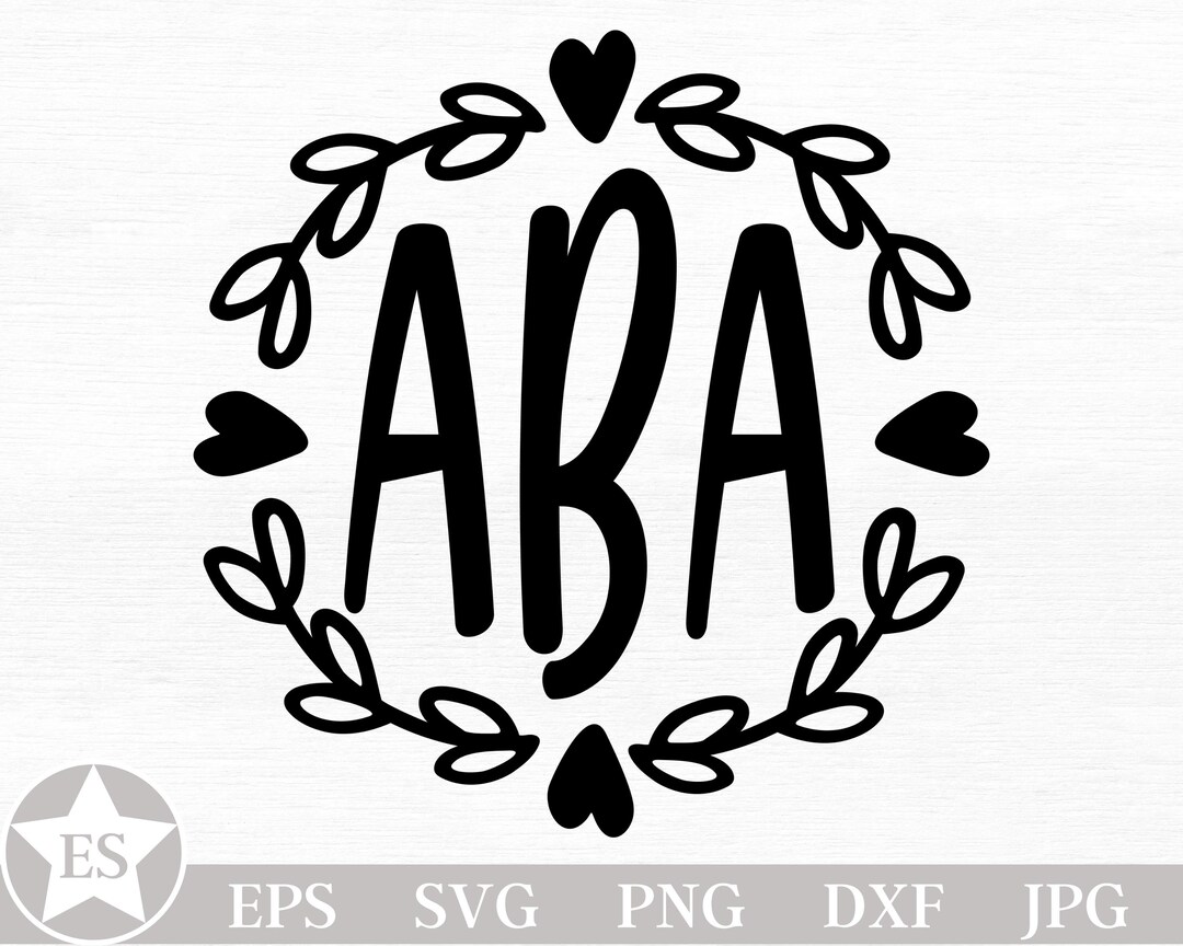 ABA Svg | Applied Behavior Analyst Svg | ABA Png | ABA Therapist Svg ...