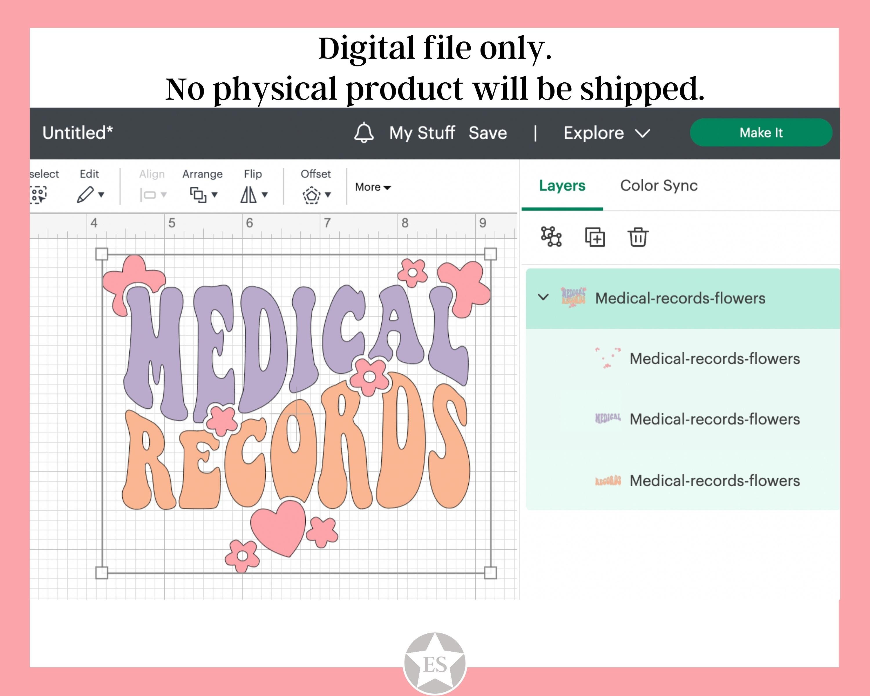 Medical Records SVG | Medical Svg Cut File | Health Information ...