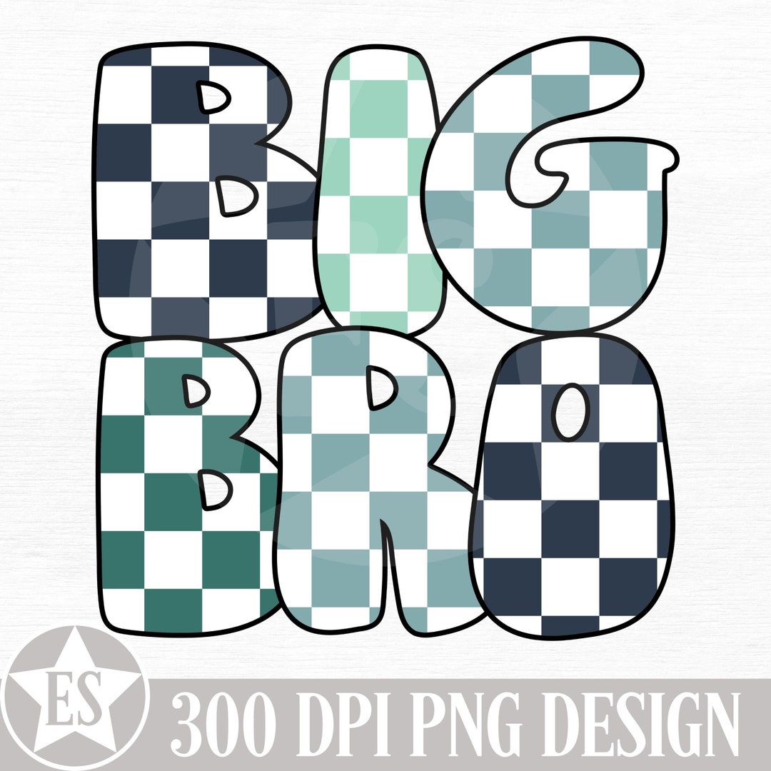 Retro Big Bro PNG | Checkered Big Bro Shirt Png Commercial Big Brother ...