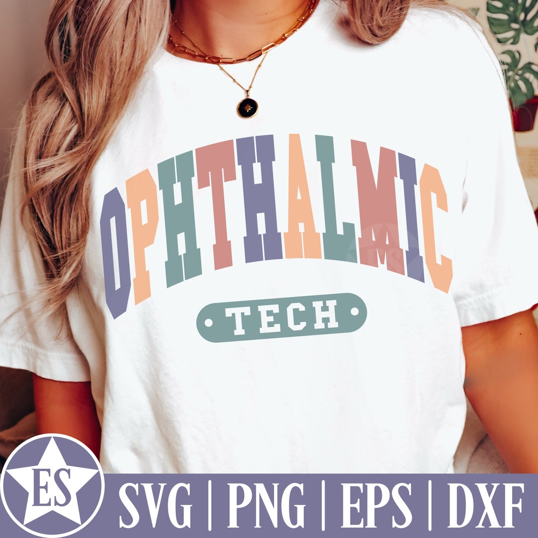 Varsity Ophthalmic Tech SVG | Retro Ophthalmic Tech Png Ophthalmic ...