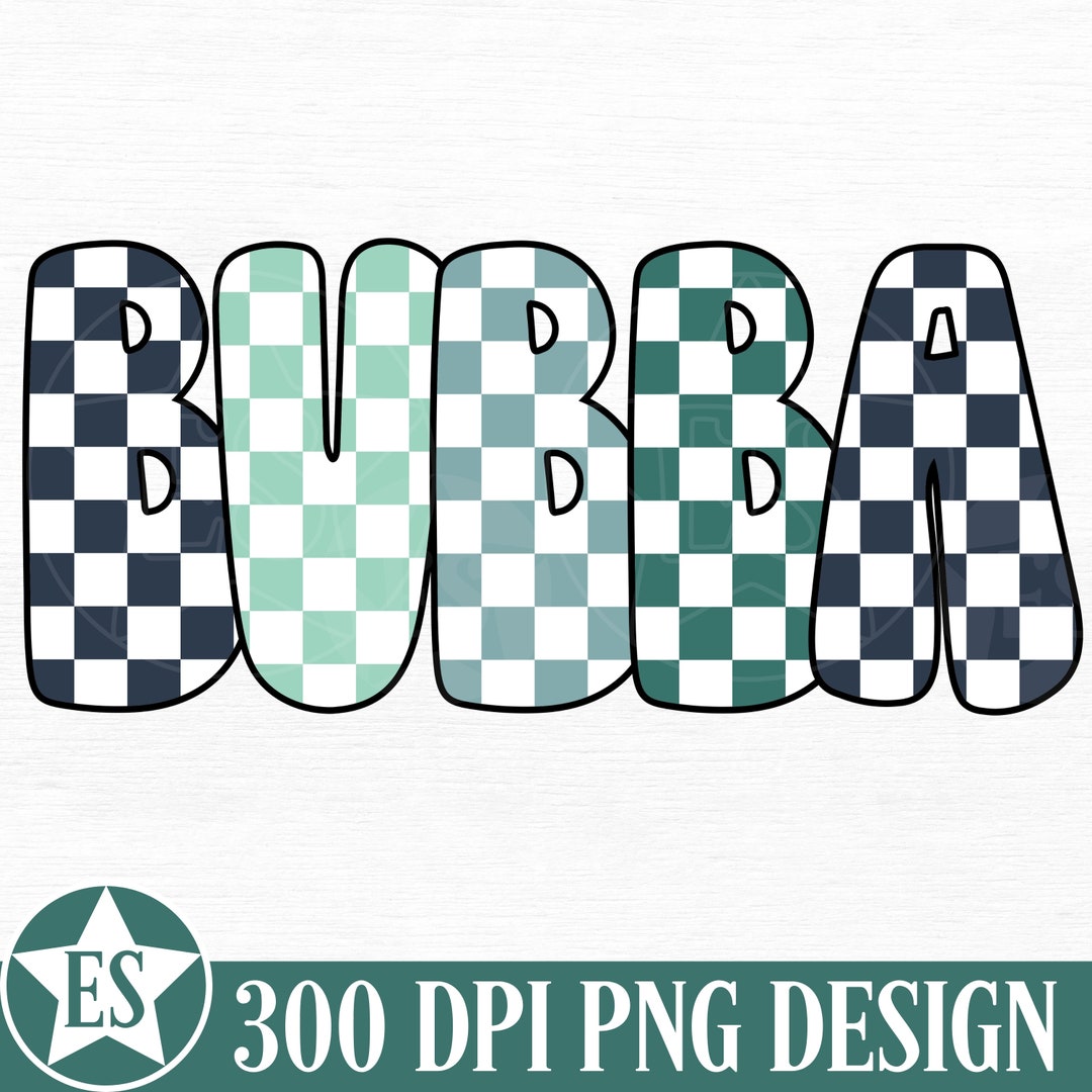 Retro Bubba PNG | Checkered Boy Png Blue Bubba Shirt Design Trendy Bubs ...